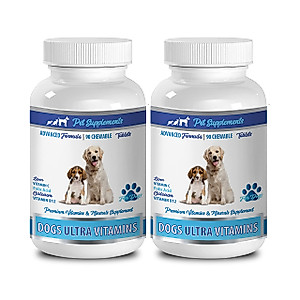 Vitamins for Dogs Joints - Dog Ultra Vitamins - Minerals - Essential NUTRIENTS - Premium and Natural - Minerals for Dogs - 2 Bottles (180 Chews)