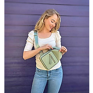 EVVE Crossbody Sling Bag for Women Small Sling Backpack Purse |Mustard