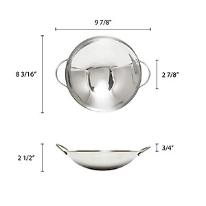 Thunder Group Stainless Steel Wok, 8-Inch