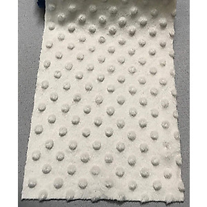 LUVFABRICS Very Soft Minky dimple dot Fabric by The Yard (Ivory)
