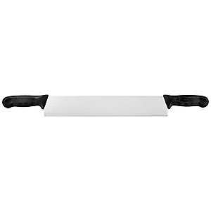 Double Handle Cheese Knife ~ 15 Inch Blade ~ 5" Black Plastic Handles ~ Use for Cheeses, Cakes, Vegetables, Soaps, Etc.