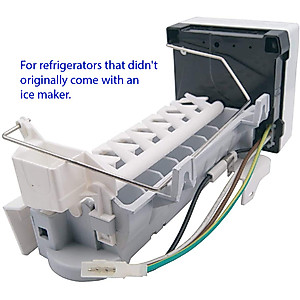 Supplying Demand W10715708 W11510803 Refrigerator Ice Maker Assembly Add-on Kit for 134A Model Specific Not Universal