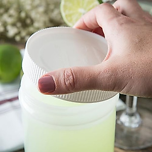 Carlisle FoodService Products Stor N' Pour Bottle Caps Lids with Stacking Ridge for Bar, Kitchen, And Restaurants, Plastic, 3.5 Inches, White, (Pack of 12)