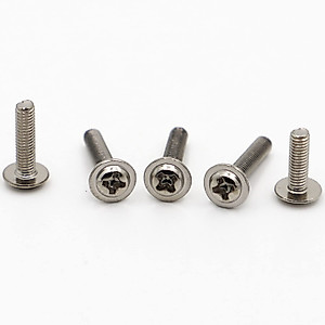 Wood Screw M2 M2.5 M3 M4 M5 Nickel Plating Pan Head Cross Recessed Screws for Computer Floppy DVD ROM Motherboard (Length : 8mm, Size : M2.5 50pcs)