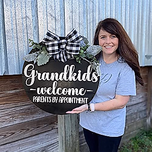 Yealise Door Decoration Welcome Sign Replaceable Festive Funny Cartoon Pattern Seasonal Hanging Ornament