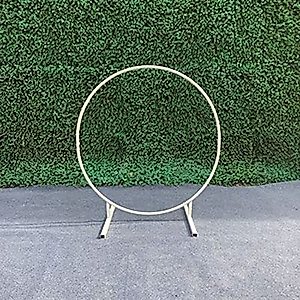 Round Rose Arch Arbor Stand Circle Archway,Tubular Trellis Pergola Backdrop (Color : White, Size : 2m) (White 2.4m)