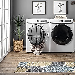 nuLOOM Paisley Machine Washable Faded Floral Border Medallion Accent Rug, 3' x 5', Beige