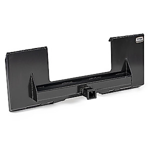 Titan Attachments Universal Cut Out Receiver Mount Plate, 1/4" Thick Skid Steer Plate Attachment, 2" Receiver Hitch, 3000 LB Weight Capacity, Quick Tach Steel Mount Plate Adapter