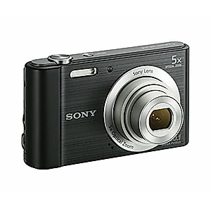 Sony Cyber-Shot W800 Compact Digital Camera (Black) with Lowepro Santiago 20 II Case and 32GB SD Card Bundle (3 Items)