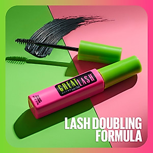 Maybelline New York Great Lash Lots Of Lashes Washable Mascara, Blackest Black, 0.86 fl oz, 2 Count