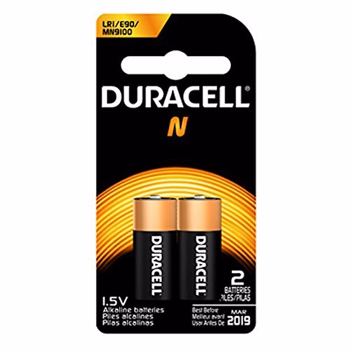 Set of 4 Duracell MN9100/E90/LR1 Medical Battery 1.5 V Card 2 Size N