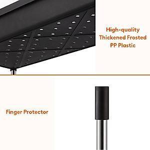 Lifewit Under Sink Organizer, 2 Tier Shelf Rack with 4 Hooks for Bathroom Cabinet Kitchen Countertop Office Holder Storage, Multi-purpose Baskets Holder for Space Saving, Easy Assembly, Black