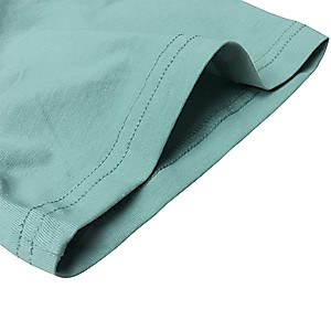 YITAN Women Casual Graphic Tees Round Neck T-Shirts Light Green XX-Large