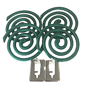 W4W Mosquito Repellent Coils - Outdoor Use Reaches Up to 10 feet - Each Coil Burns for 5-7 Hours (Three Pack Contains 12 coils & 6 Coil Stands)