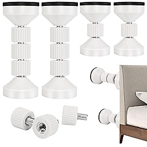 4PCS Adjustable Threaded Headboard Stoppers,Bed Frame Anti-Shake Tool,Bedside Headboards Prevent loosening Anti-Shake Fixer,Telescopic Support Headboard Stabilizer Bed Stoppers for Room Wall,Beds,Sofa