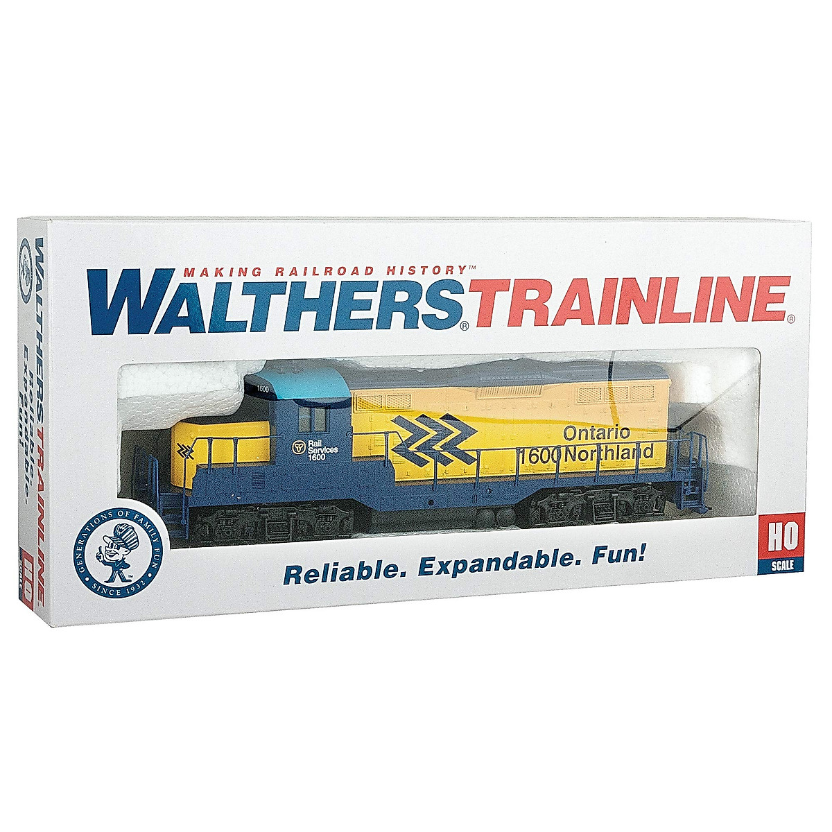 Walthers Trainline HO Scale Model HO Scale Model EMD GP9M Standard DC Ontario Northland #1600