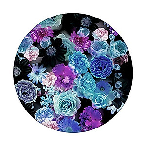 Vintage Floral Purple and Blue Flowers Phone Popper PopSockets Swappable PopGrip