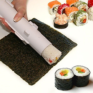 Sushi Roll Making Kit - Homemade Sushi Rolls Made Easy by Sushi Roller Kit, Best Sushi Maker Machine Set, Plastic Sushi Bazooka