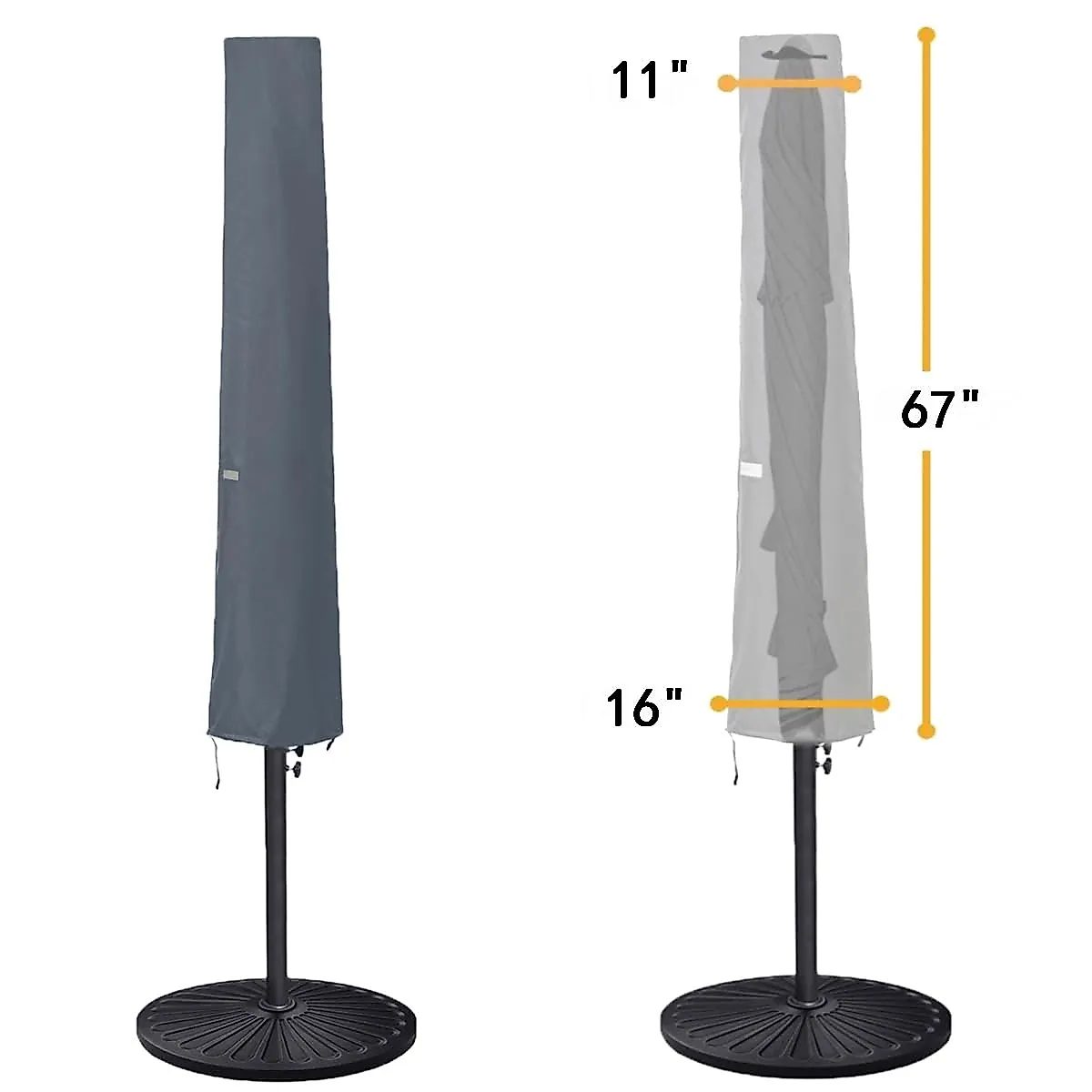 Garden Balsam Patio Umbrella Cover for 6ft to 9ft Patio Umbrellas, Waterproof and Durable Market Umbrella Cover with Zipper and Rod