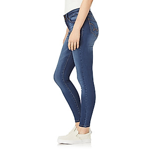 WallFlower Women's Ultra Skinny Mid-Rise Insta Soft Juniors Jeans (Standard and Plus), Amal Pure, 5 Long