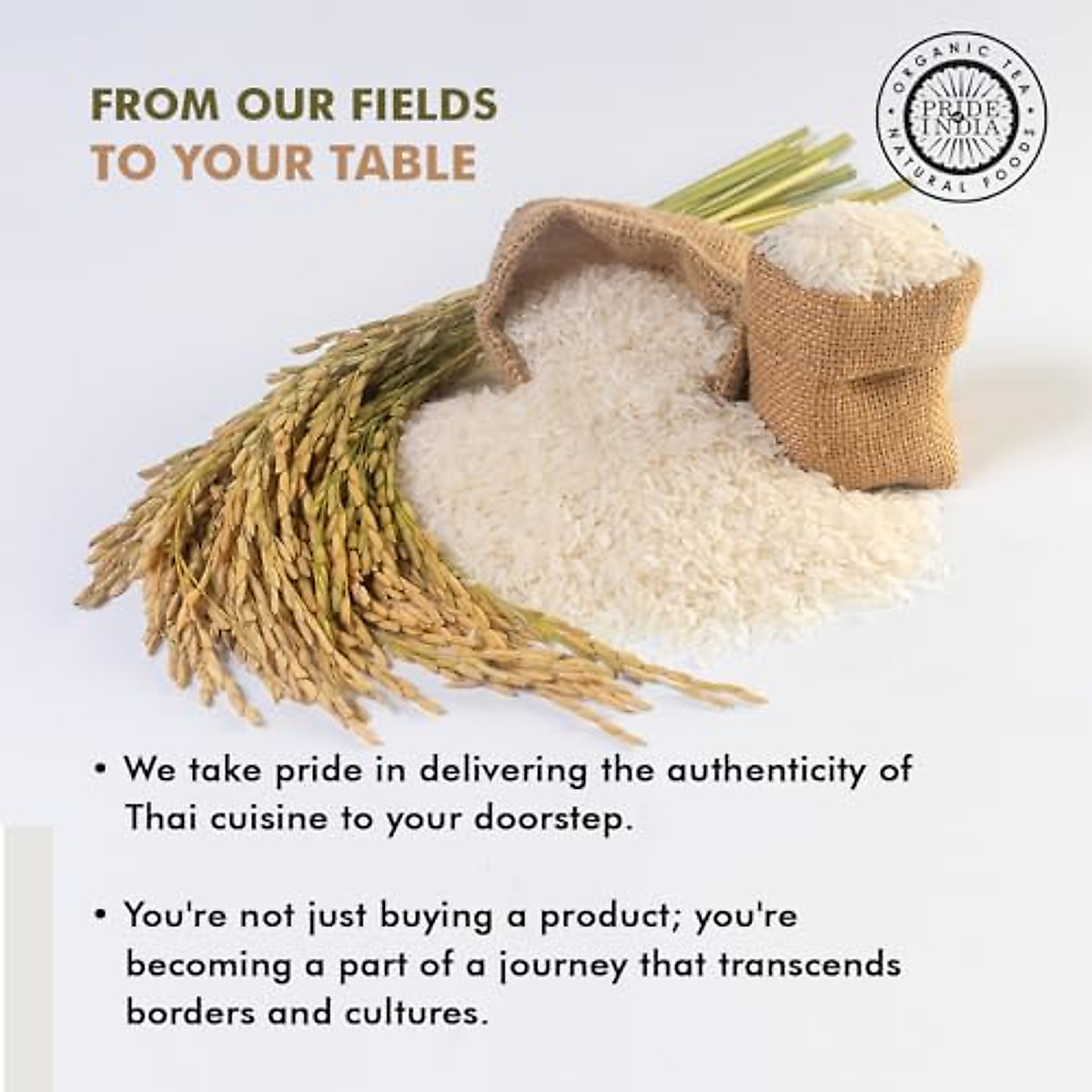 Pride Of India - Thai White Jasmine Rice - Fragrant Hom Mali Rice, 3 lbs Jar