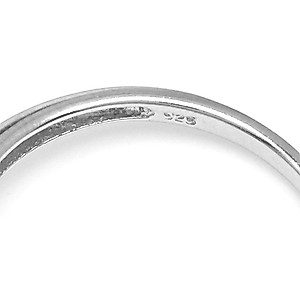 Silvershake 2.05ct. Natural Garnet and White Topaz 925 Sterling Silver Engagement Ring Size 7.5