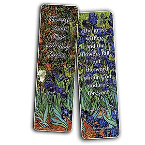 Wonderful Magnificent God Bible Scripture Cards Bookmarks (60 Pack) - Van Gogh Stocking Stuffers Sunday School Men Women Ministries Bible Study Church Supplies Cell Group Baptism Encouragement Gifts