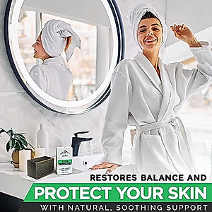 iHeart Nature Organic Neem Soap Bar (Large 6 Ounce) - Herbal Body Odor Cleanser - Moisturizing, Long-Lasting, Creamy Wash - Gentle Skin Hydration and Care