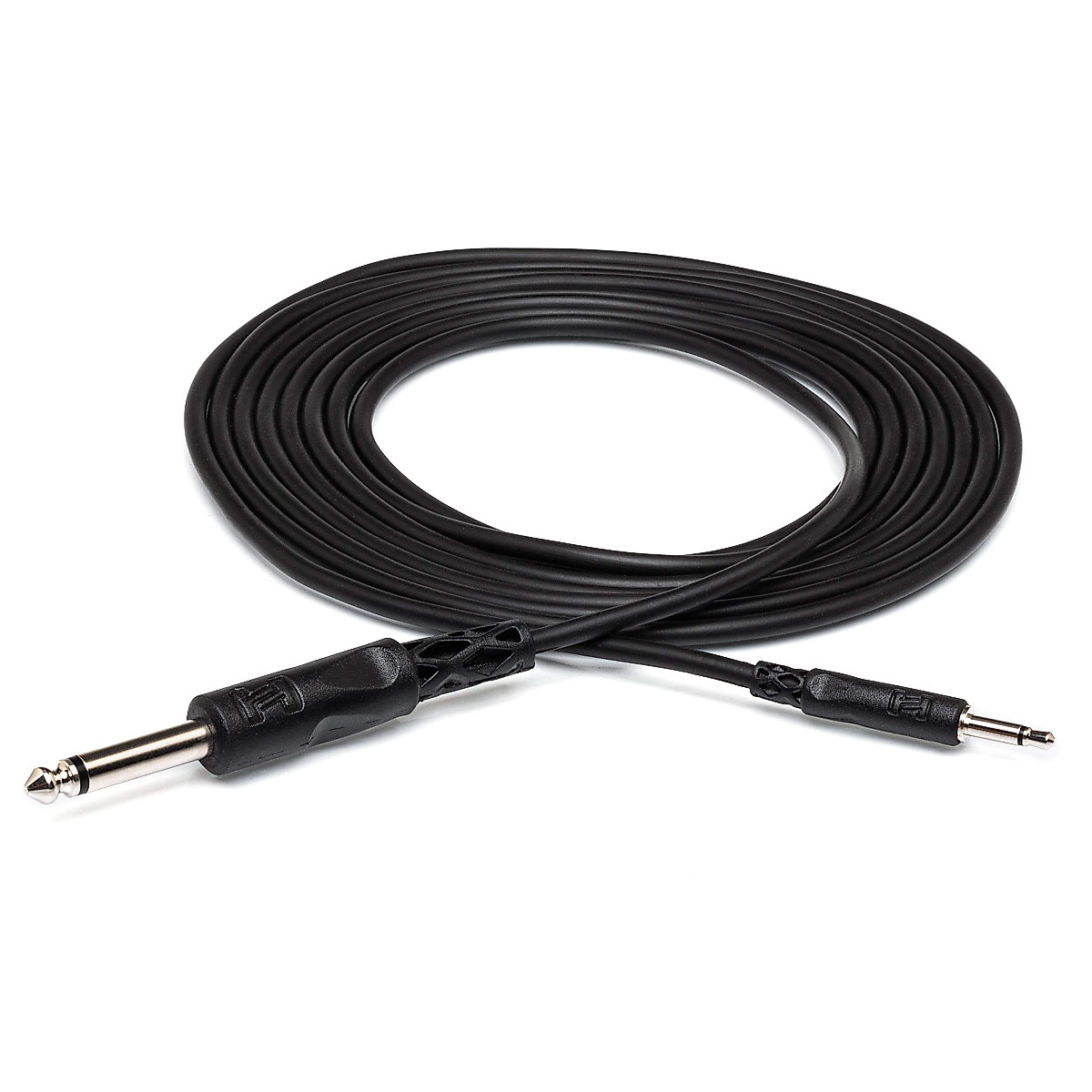 HOSA CMP-303 3.5 mm TS to 1/4" TS Mono Interconnect Cable, 3 feet, Speaker & Hosa CMP-153 3.5 mm TRS to Dual 1/4" TS Stereo Breakout Cable, 3 Feet, Laptop