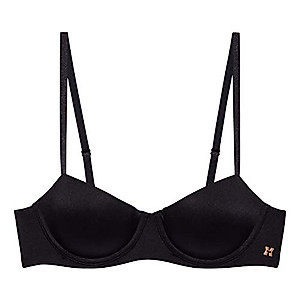 Savage X Fenty, Women's, Missy Savage Not Sorry Microfiber Low-Cut Balconette Bra, Caviar, 36C