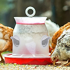 DR.DUDU DIY Automatic Chicken Feeder No Waste, 3 Pcs Poultry Feeder Port with Hole Saw, Rain Proof Rodent Proof Gravity Feed Kits for Buckets, Barrels, Bins, Troughs