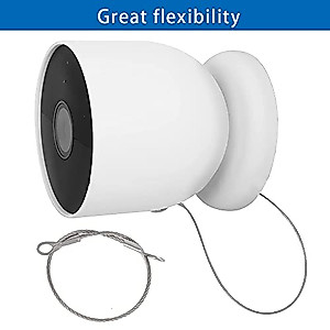 VVHOOY Anti-Drop Security Chain Compatible with Google Nest Cam Outdoor(Battery), Anti-Theft Rustproof Protection Cable Prevent from Falling/Stolen 2-Pack