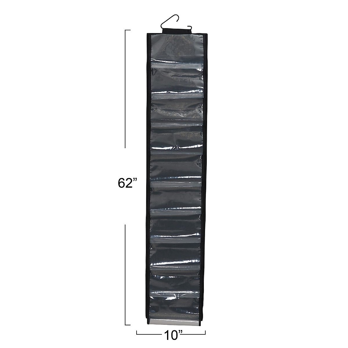 Household Essentials 311390 Hanging Shoe Storage Organizer for Closets -20 pocket - Natural Canvas
