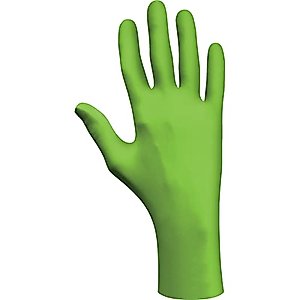 Showa Best N-Dex 7705PFT Accelerator-free Disposable Nitrile Glove, Powder Free, Medium (Pack of 100) Green
