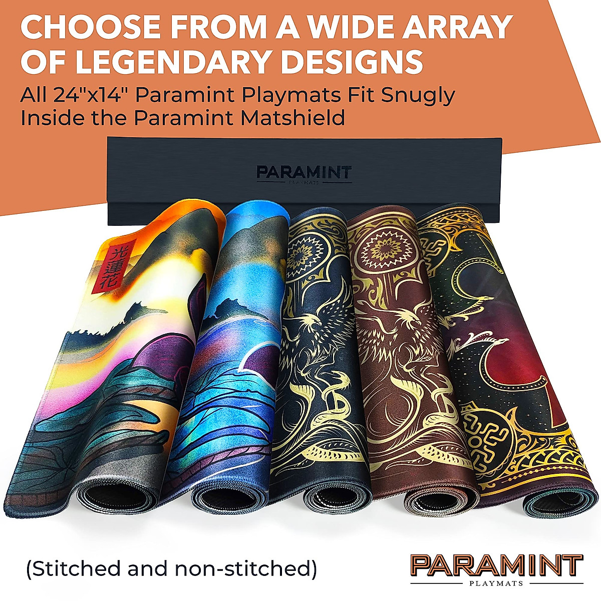 Paramint The Shadow and The Flame (Stitched) - MTG Playmat by Anato Finnstark, LOTR Lord of The Rings - Compatible with Magic The Gathering Playmat - Play MTG, YuGiOh, TCG - Original Designs