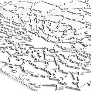 Broken Glass Puzzle - Clear Puzzle - Unique Clearly Impossible Puzzle - Difficult and Fun! - 161 Pieces 10 x 10''