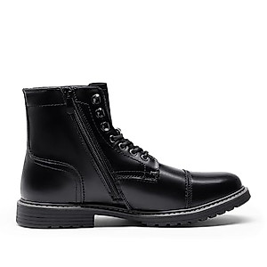 Bruno Marc Men's Motorcycle Boots Oxford Dress Boot,Size 12,Black-11,Philly_11