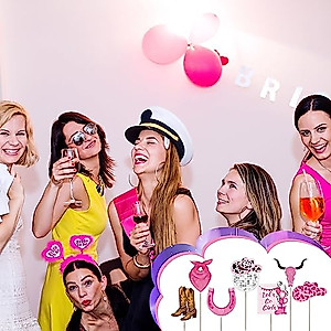 Yeaqee 35 Pcs Cowgirl Party Centerpiece Sticks Table Toppers Western Centerpieces for Tables Disco Cowgirl Western Party Decor for Birthday Party Supplies Disco Bachelorette