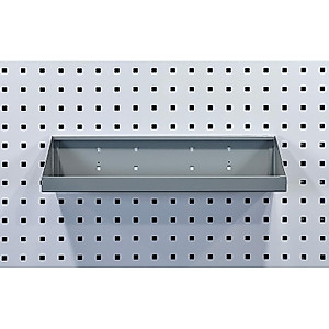 Triton Products 56186 LocHook 18-Inch Width by 6-1/2-Inch Deep Epoxy Powder Coated Shelf for LocBoard, Gray