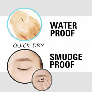 Heroine Make by KISSME Waterproof Smooth Liquid Eyeliner, Japanese Eye Makeup for Smudge-free, Super Keep 01 Jet Black