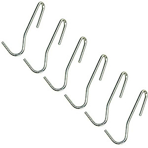 HUJI S Shaped Stainless Steel Heavy Duty Hanging Hooks for Kitchenware Pots Pans Utensils (Set of 12 Hooks)