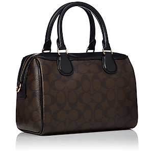 Coach F32203 Signature Shoulder Bag, PVC Leather, 2-Way, Brown/Black