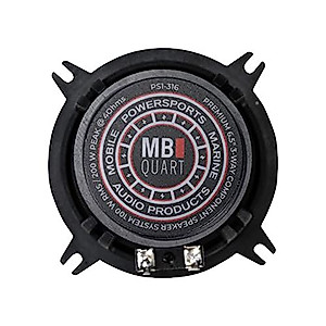 MB Quart PS1-316 Premium 6.5 Inch 400 Watt 4 Ohms 3 Way Component Network Control Mobile Speaker Car Audio Systems, Grills Included, Black (2 Pack)