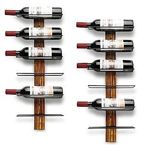 Feemiyo Wine Rack Wall Mounted,Wall Wine Rack for 12 Wine Bottles,Pine Wood Wine Racks for Wall,Wine Holder Display Wall-Mounted Wine Bottle Racks for Kitchen,Dining Room,Bar