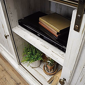 Sauder Barrister Lane Credenza, for TVs up to 60", White Plank finish