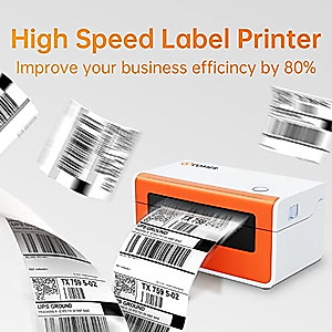K Comer Shipping Label Printer 150mm/s High-Speed 4x6 Direct Thermal Label Printing for Shipment Package 1-Click Setup on Windows/Mac,Label Maker Compatible with Amazon, Ebay, Shopify, FedEx,USPS,Etsy