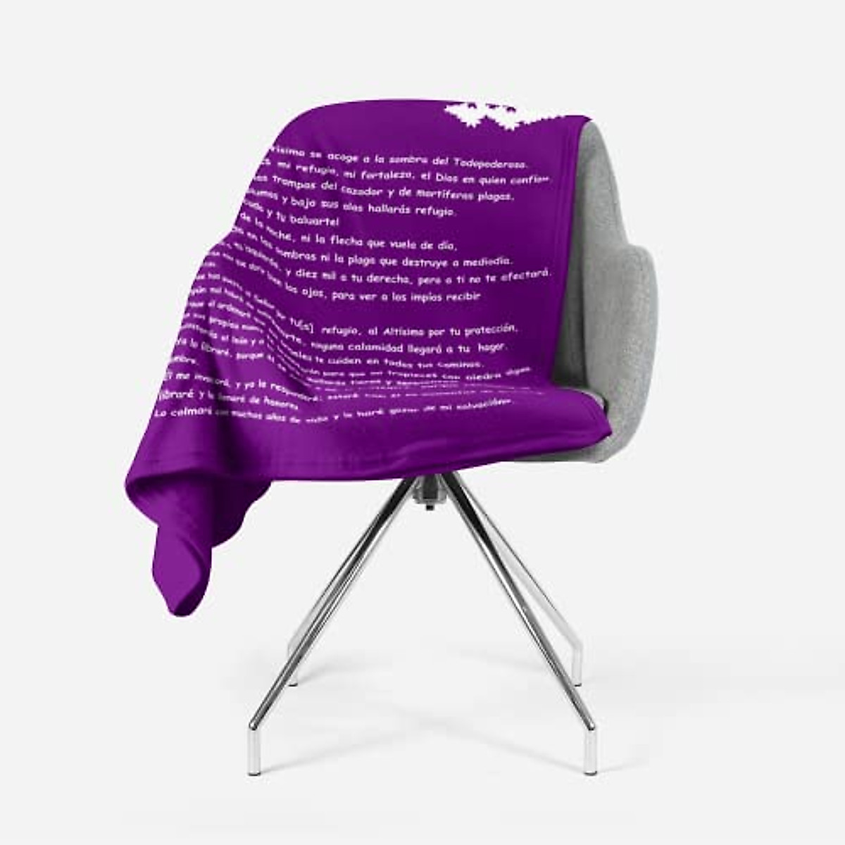 YIVIVEN Salmo 91 En Español Blanket Christian Gifts 50"x60", Religious Throw Blanket, Christian Blankets Plush, Salmo 91 Throw Blanket (Salmo 91) Prayer Blanket Scripture Blanket