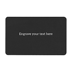 Personalized Text Engraving Wallet Insert Card (Black)