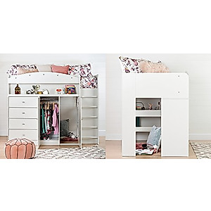 South Shore Tiara Loft Bed with Desk, Twin
