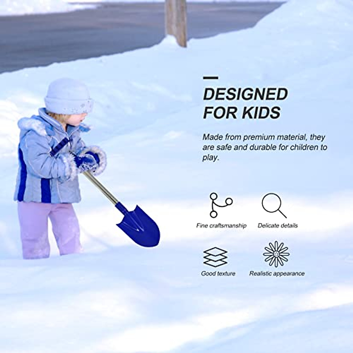 Sewroro Beach Shovels Beach Shovels 2pcs Shovels Toys Beach Snow Toys Shovels Sand Shovel Plastic Snow Shovels for Outdoor Garden Backyard Beach Snow(Random Color) 50cm Kids Snow Shovel Snow Pusher